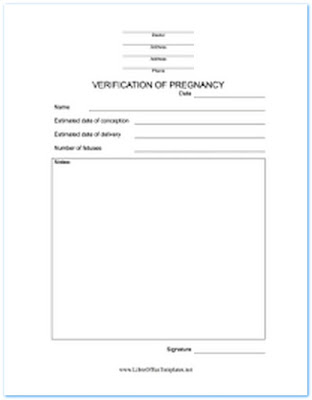 Proof Of Pregnancy Form Planned Parenthood