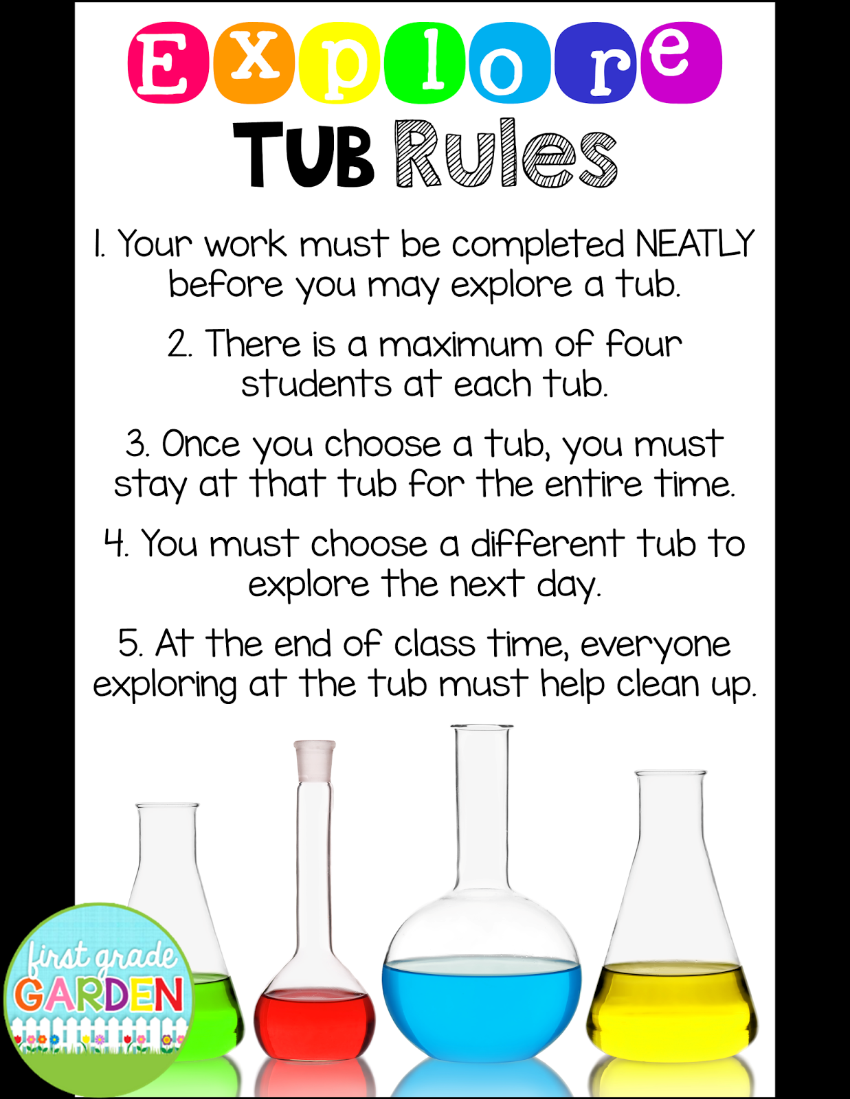 First Grade Garden: Science Explore Tubs for Fast Finishers