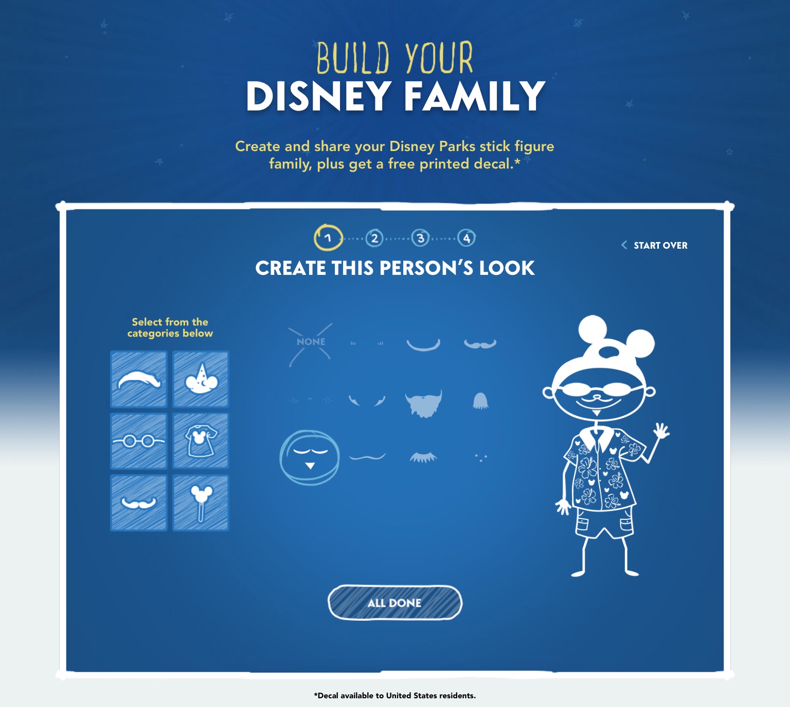 Disney Stick Figure Family Of 4
