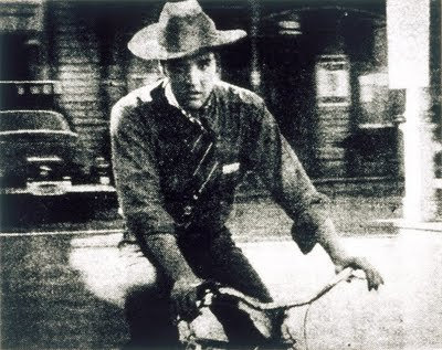 Let's Keep the 50's Spirit Alive!: Elvis riding his bike somewhere on ...
