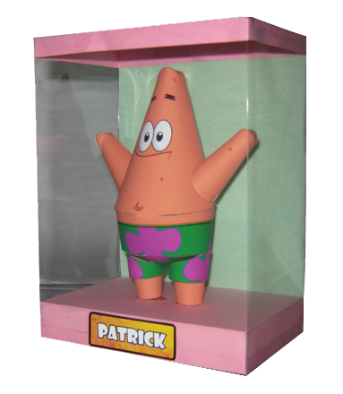 Papercraft Patrick with Box - Heleeh Papercraft