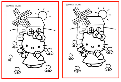 Find the 5 differences with Hello Kitty : Mad about Kitty