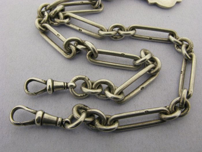 Fossils & Antiques: Antique Silver Double Albert Fetter Link Watch ...