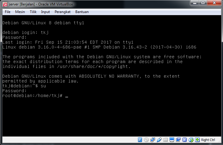 Instalasi dan Konfigurasi DHCP Server pada Debian di Virtual box