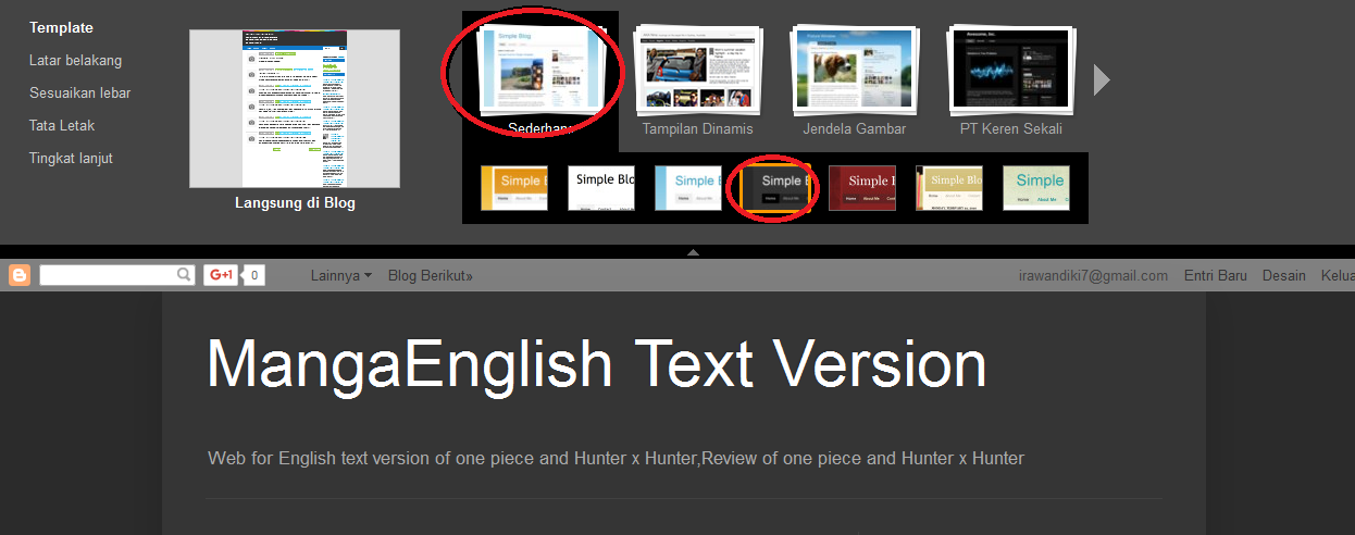 Cara Mengganti Template Blogger Menggunakan Template Bawaan Blogger ...