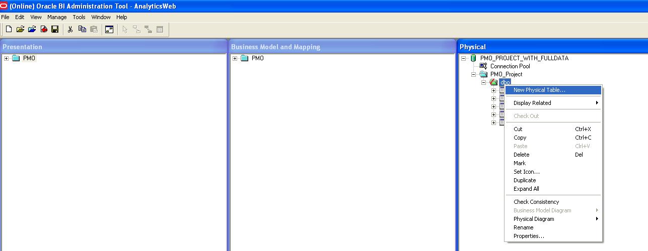 OBIEE: Static Table in RPD.