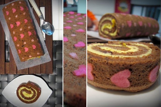 DIY Hearts Pattern Cake Roll - The Idea King