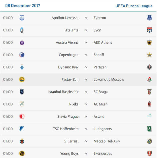 Jadwal Pertandingan Liga Eropa Malam Ini Tentang Betting