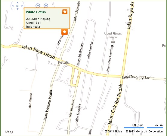 Attraction Ubud Tourist Map - Tourist Destination in the world