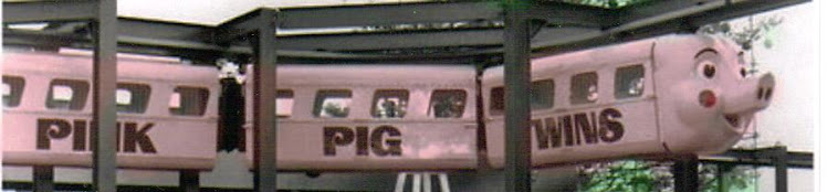 PINKPIGFLYER: The Pink Pig Monorail on Roof of Rich's Department Store