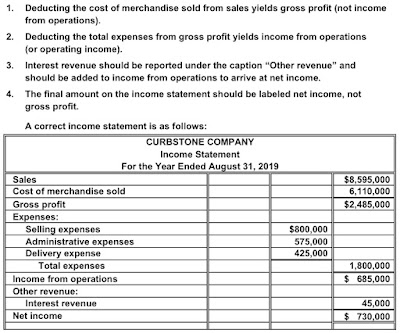 Accounting Questions and Answers: EX 6-26 Multiple-step income statement