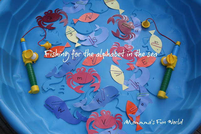 Momma's Fun World: Fishing for the alphabet in the sea