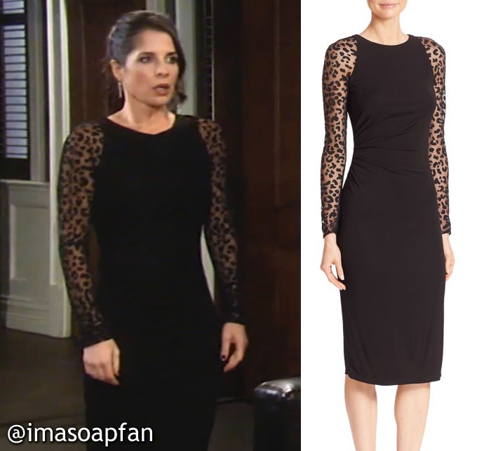 Sam Morgan's Black Dress with Sheer Leopard Spot Sleeves - General ...