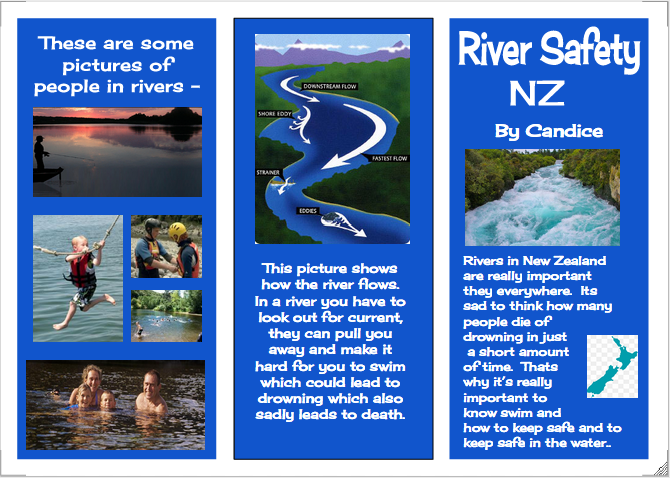 Digital Footsteps: Candice's River Safety Brochure