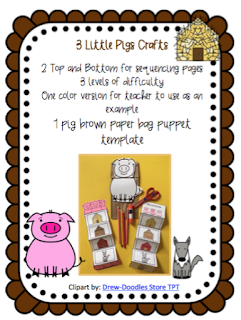 Three Little Pigs Crafts ~ Preschool Printables