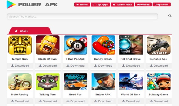 Power APK - blog template
