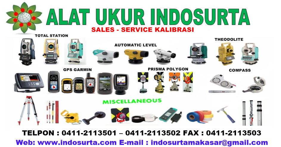 TOKO INDOSURTA SURVEY: JUAL SEWA KALIBRASI DAN SERVICE ALAT-ALAT SURPEY ...