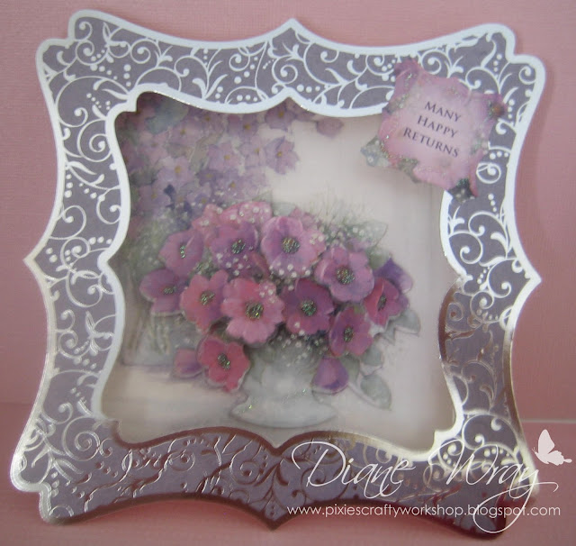 Pixie's Crafty Workshop: Hunky Dory card in a frame