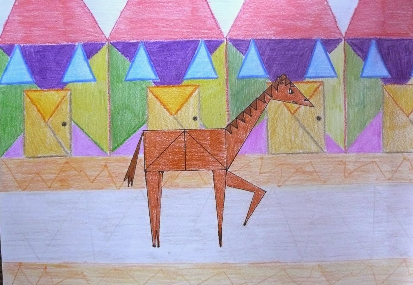 Visual Arts: TRIANGULAR ANIMALS