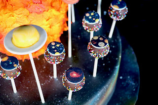 Baking Maniac: Solar System Cake Pops with Galaxy Cake