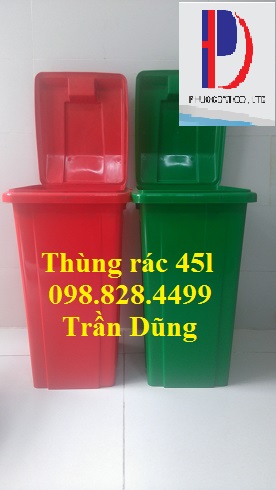 Thùng rác nhựa - Thùng rác 45l - 70l - 120l ~ Thùng rác giá cạnh tranh