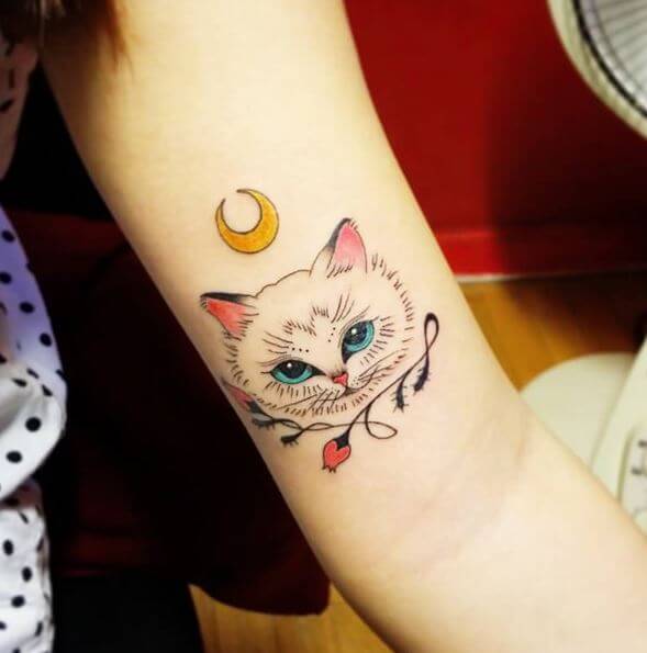 50+ Watercolor Cat Tattoos Ideas & Designs (2019) | Tattoo Ideas 2020