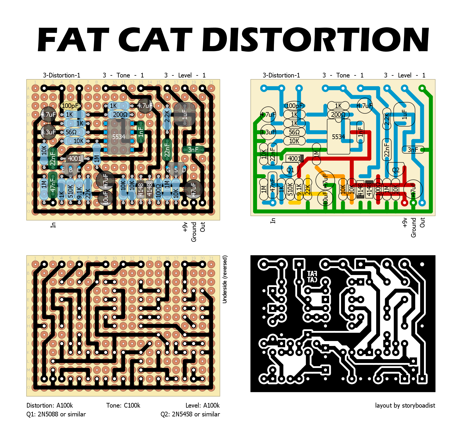 Perf and PCB Effects Layouts: Ibanez FC10 Fat Cat Distortion