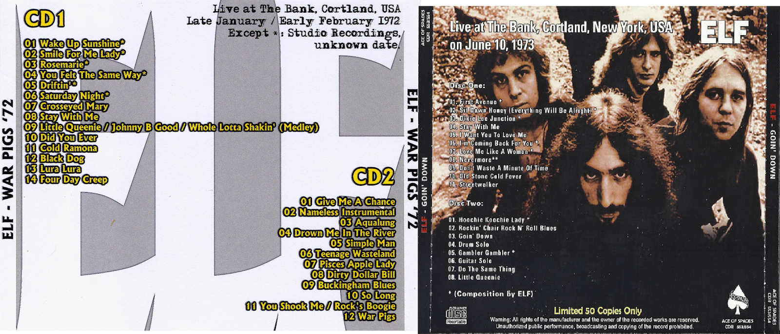 ELF - Live at The Bank, Cortland 1972 - 1973 (Ronnie James Dio)
