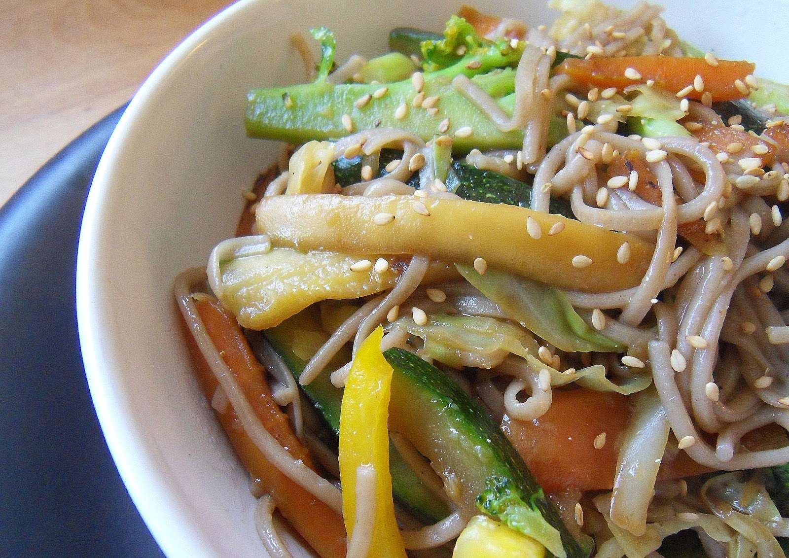 LLEGANDO A LA FÁBRICA DE CEMENTO...: Fideus soba amb hortalisses