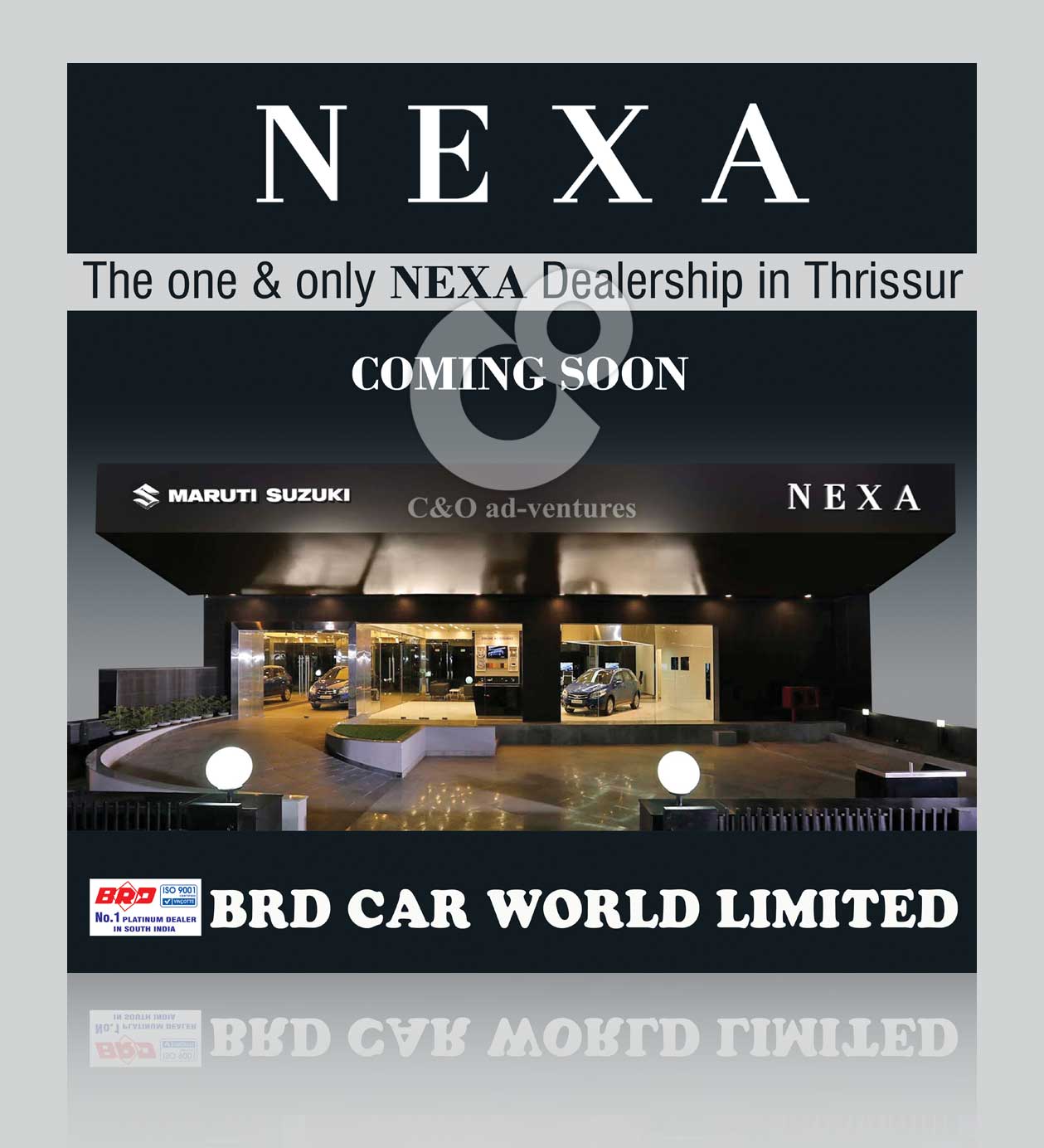 C & O ad-ventures: Flex Board design for BRD NEXA Showroom in Thrissur