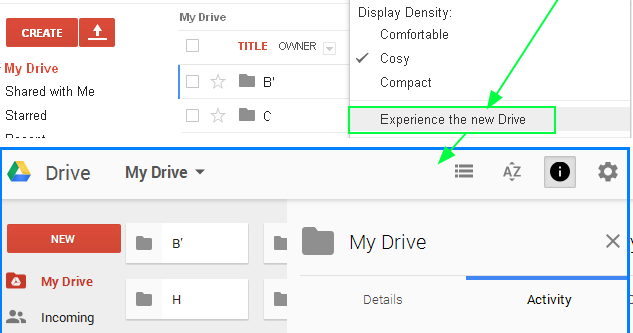 구글 드라이브 - 새로운 구글 드라이브(Google Drive) 미리 사용해 보기