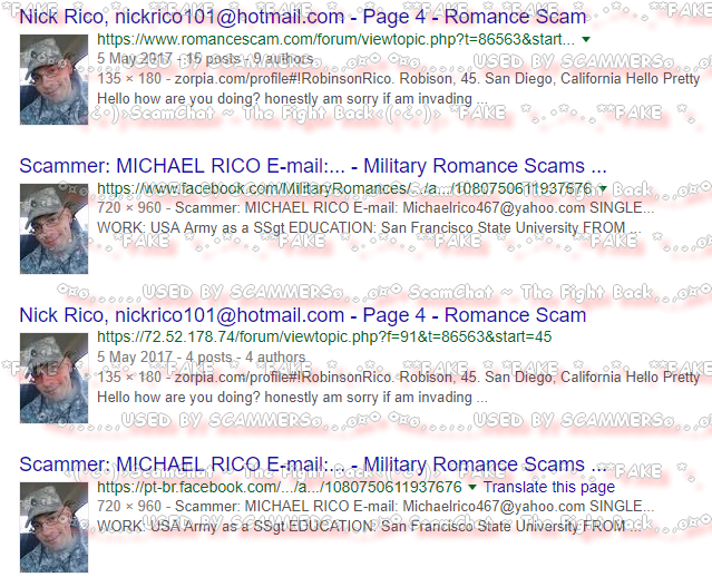 ScamHaters United .. Visit us also on Facebook and Instagram : RICO ...