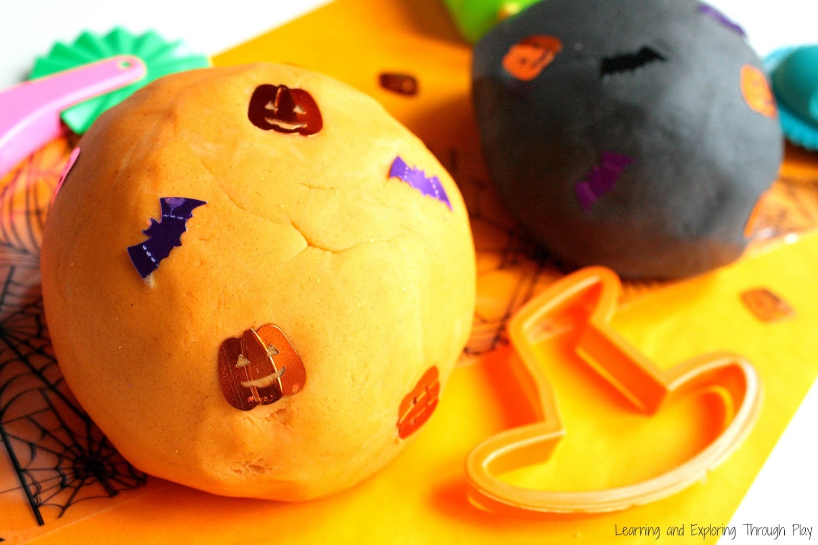 Learning and Exploring Through Play: Halloween Playdough