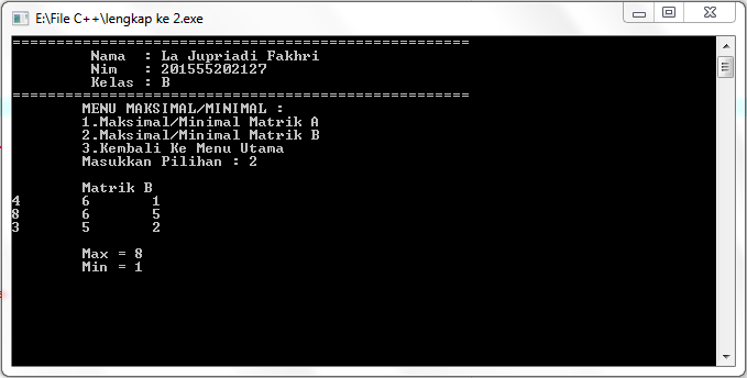 Program Matriks Lengkap Dengan C++ - Blog Fakhri
