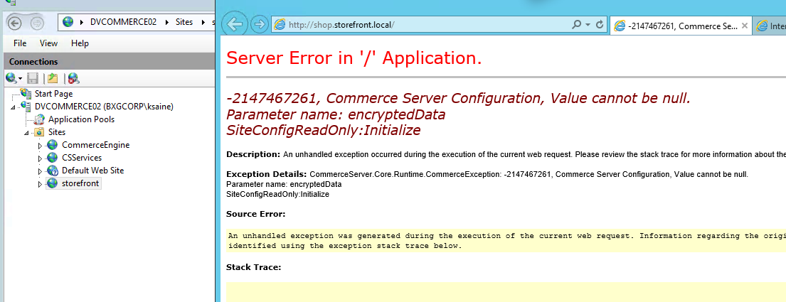 Sitecore Commerce Server Configuration Value Cannot Be Null