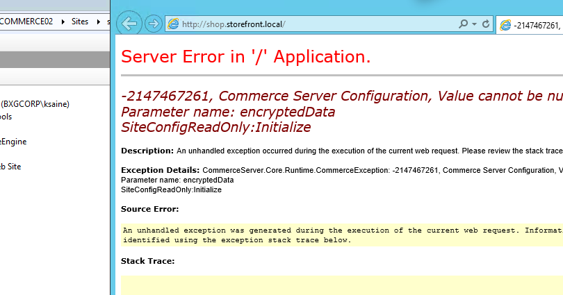 Sitecore Commerce Server Configuration Value Cannot Be Null