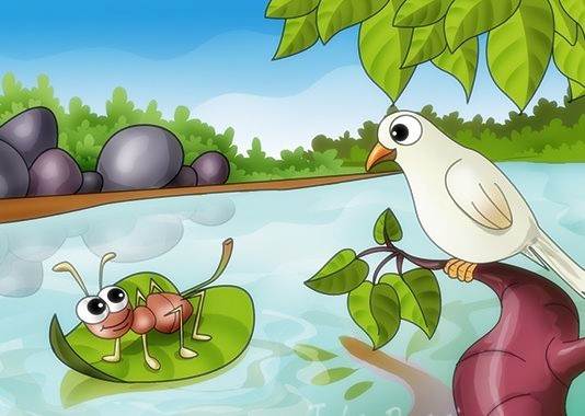 Dongeng burung merpati menolong semut