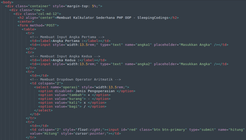 PHP OOP : Membuat Kalkulator Sederhana dengan PHP OOP - Hafid BLC ...