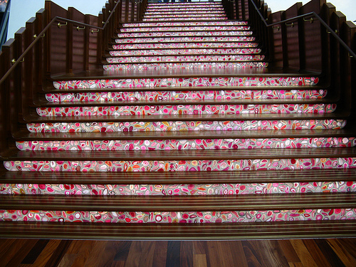 the blue house: geodes in the stairs
