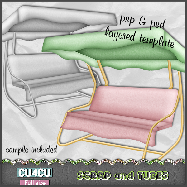 IN STORES - Patio Swing Template (CU4CU) | Scrap and Tubes Designs