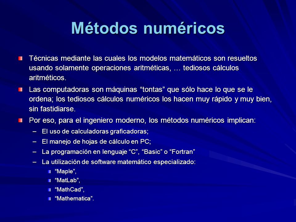 QUE SON MÉTODOS NUMÉRICOS