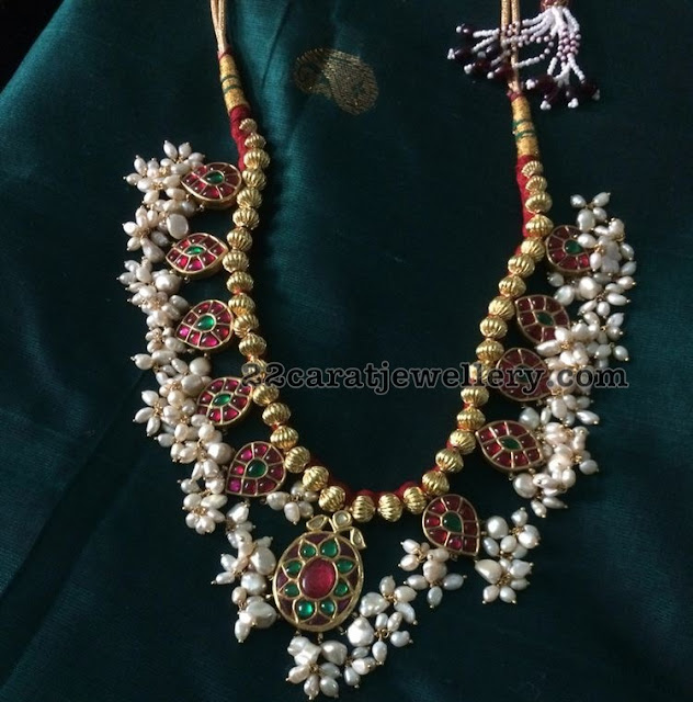 Gold Balls Sets with Guttapusalu - Jewellery Designs