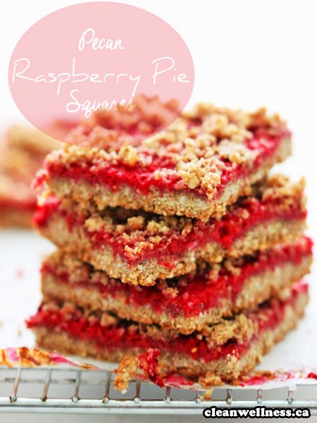 Pecan Raspberry Pie Squares ~ Healthy Cooking,