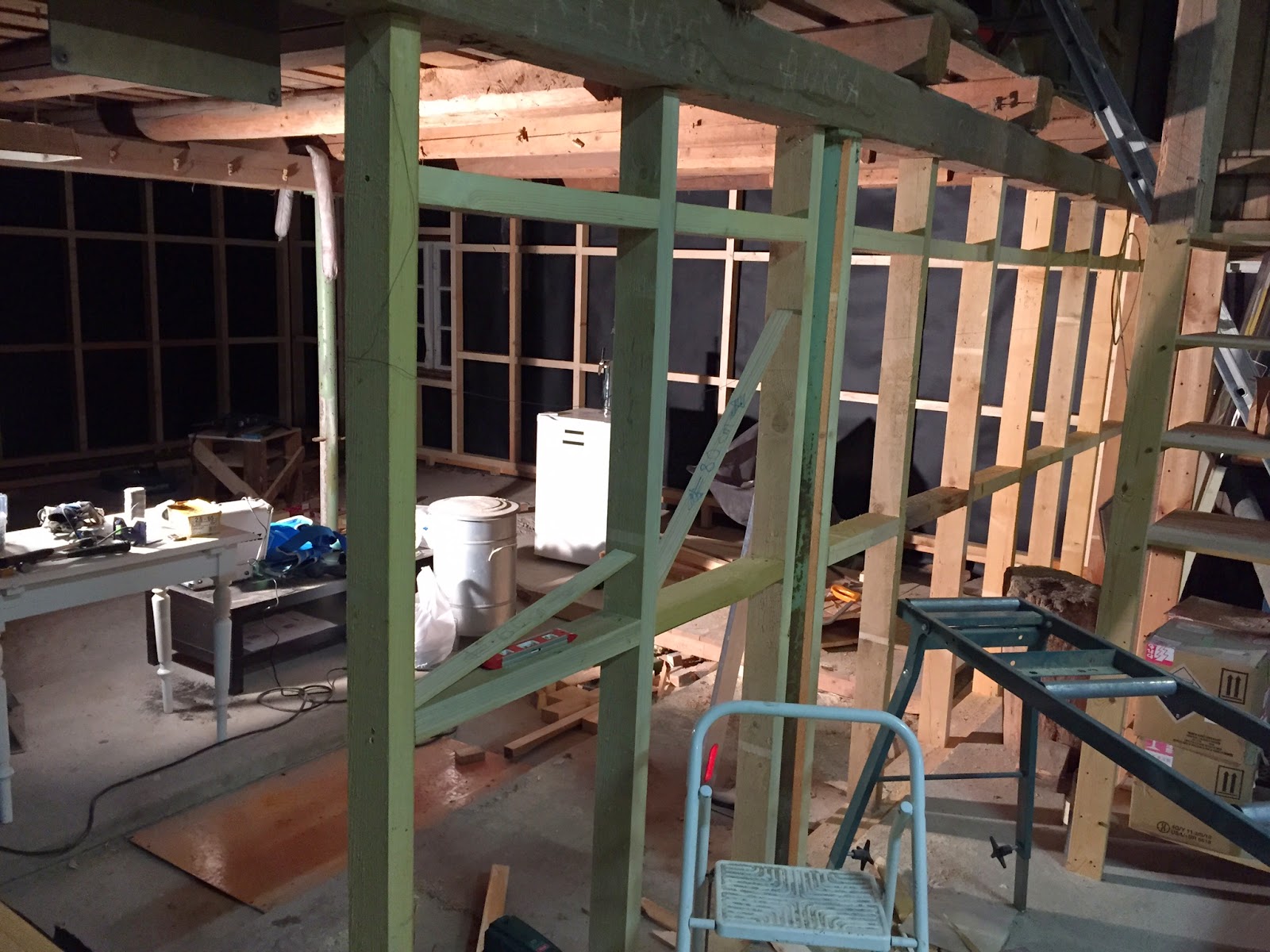 Svarstad Ølbryggerlaug: Prosjekt bryggerom: Stenderverk og spikerslag