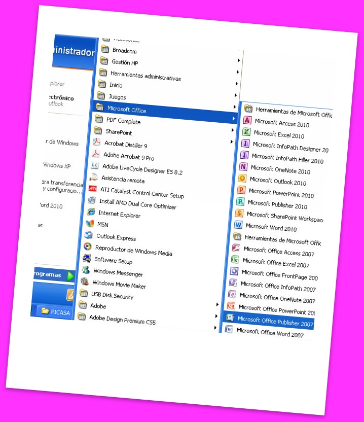 Haciendo Banner en Publisher: Paso nº1