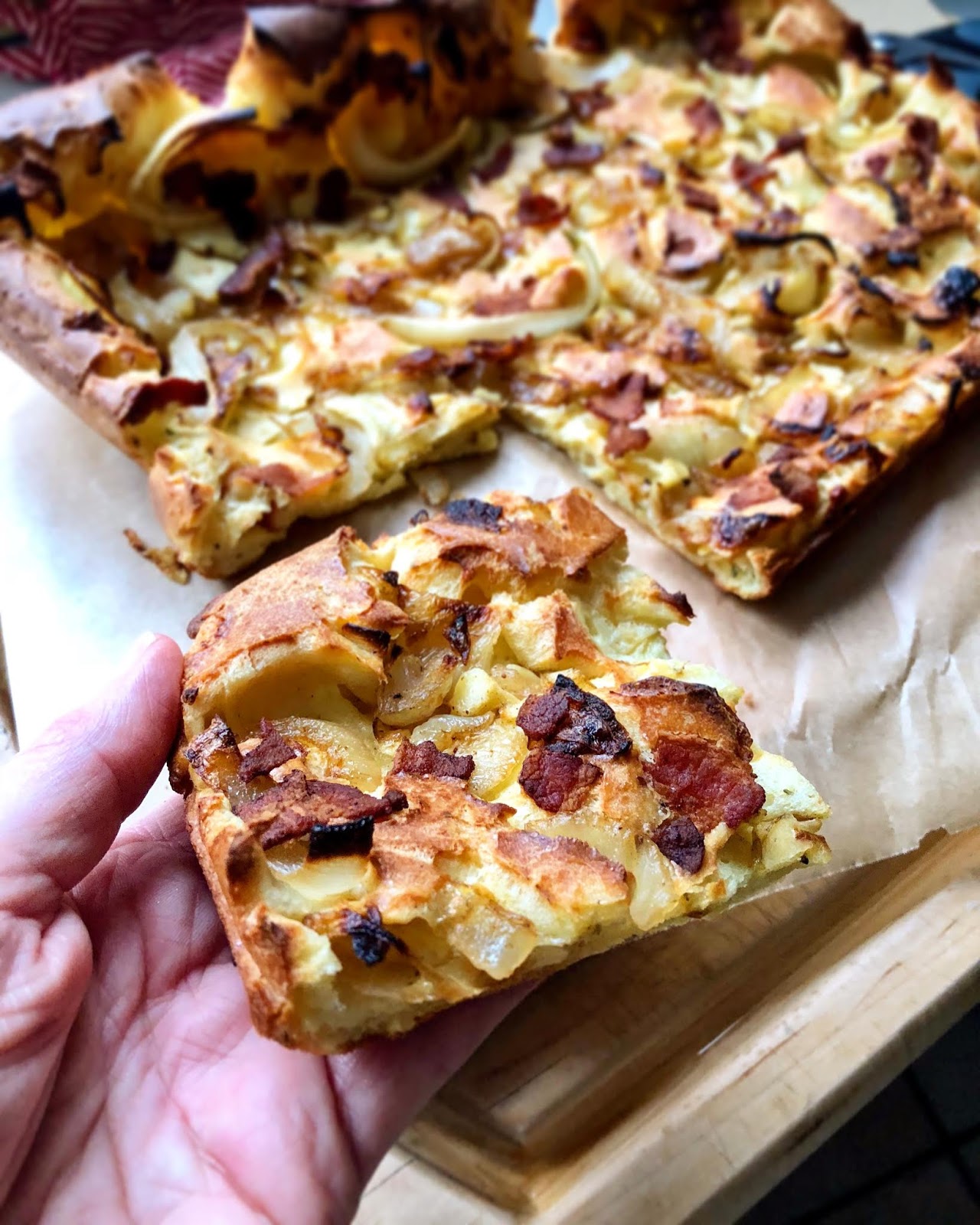Onion & Bacon Dutch Baby