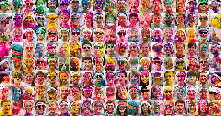 grass stains: The Color Run