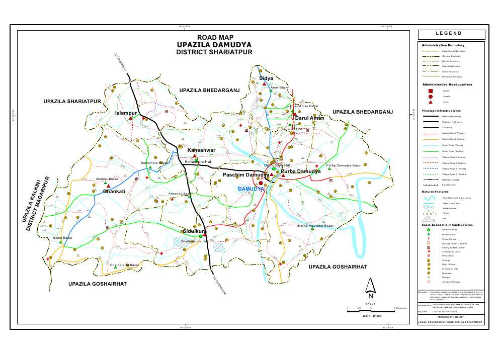 Mouza & Land Use Maps of Damudya Upazila, Shariatpur, Bangladesh ...