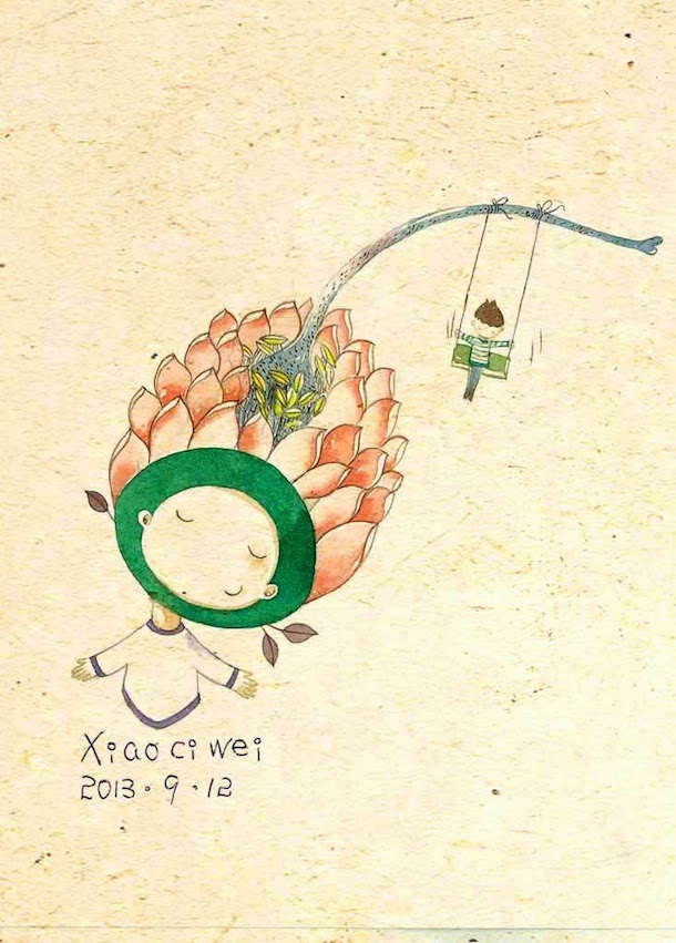 Pinzellades al món: Les il·lustracions de Xiao Ci Wei: xiquets plens d ...