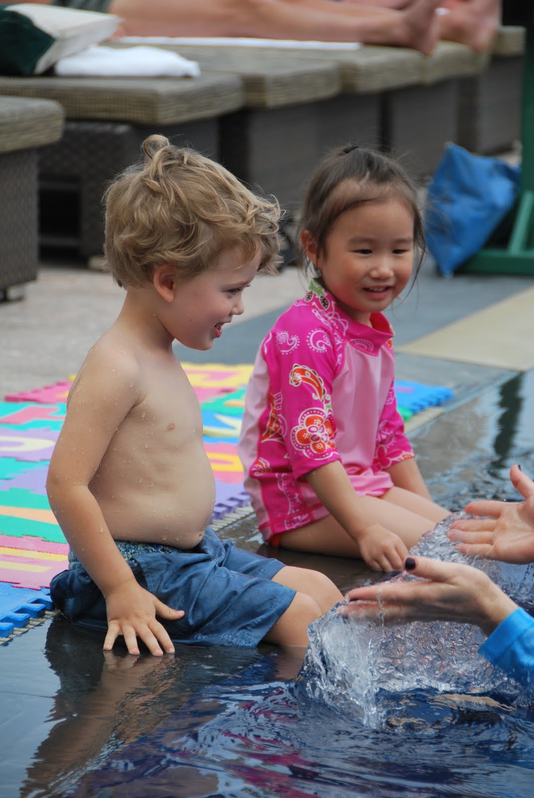 the sickles family: roby's first swim lesson